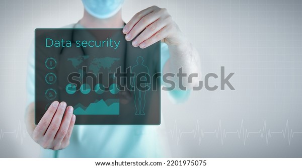 Data Security Doctor Holding Virtual Letter Stock Photo 2201975075 ...