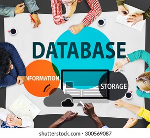 Database Online Storage Technology Concept Stock Photo 300569087 ...