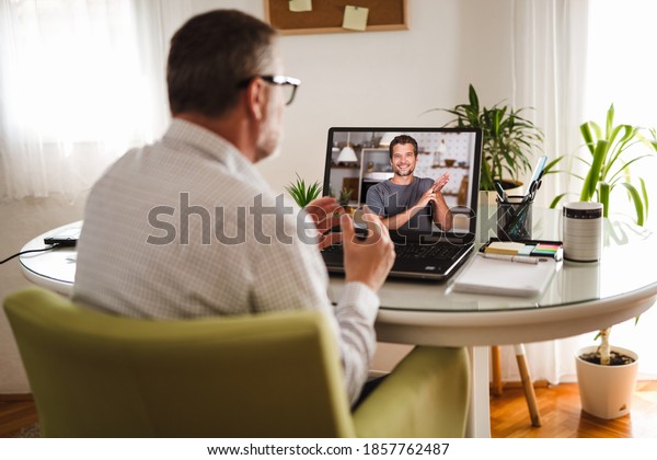 Deaf Man Talking Using Sign Language Stock Photo (Edit Now) 1857762487
