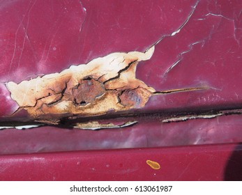 Decaying Red Painted Surface Rust Making Stock Photo 613061987 ...