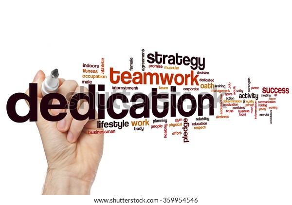 Dedication Word Cloud Stock Photo (Edit Now) 359954546