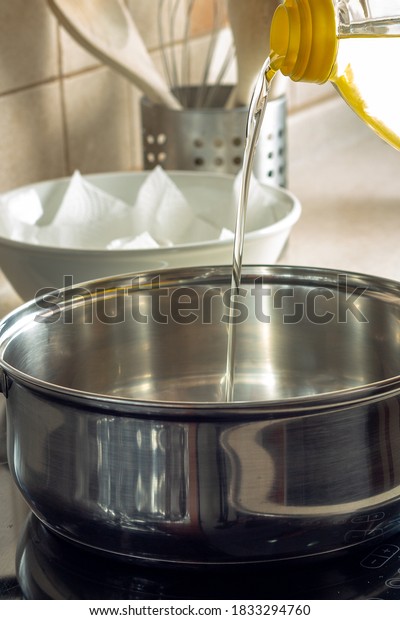 Deep Frying Process Inside Inox Pan Stock Photo 1833294760 | Shutterstock