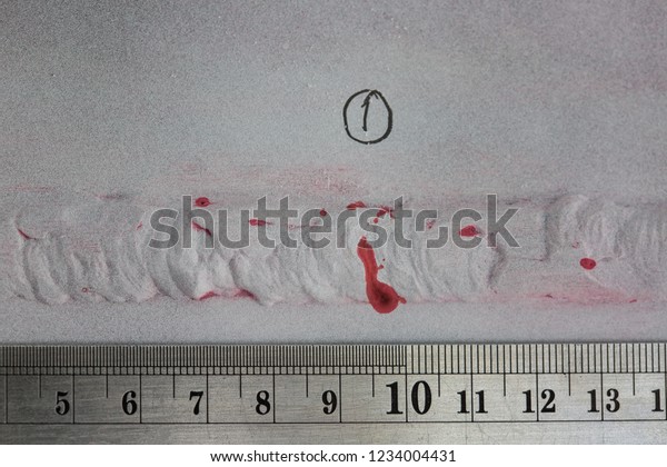 Defect Colour Red Round Indication Crack Stock Photo 1234004431 ...