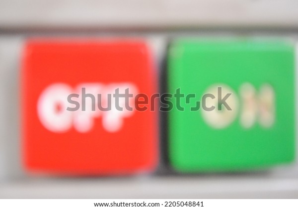 Defocused Blurred On Off Button Background Stock Photo 2205048841 ...