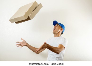 Delivery Man Falling Stack Boxes Stock Photo 703655068 | Shutterstock