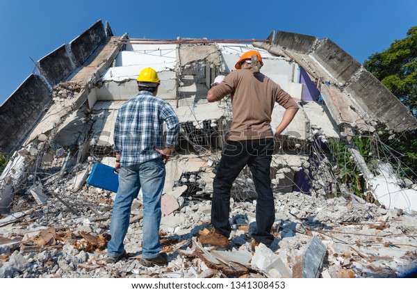 Demolition Construction Control Supervisor Engineer Architect Stock ...