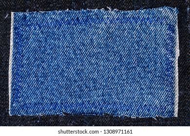 Denim Patch Background Close Denim Frame Stock Photo 1308971161 ...
