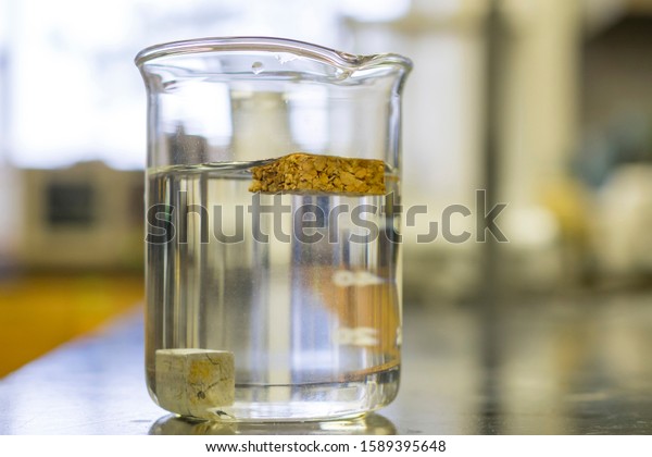 Density 2 Different Materials Beaker One Stock Photo (Edit Now) 1589395648