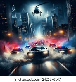 Description Album Cover Features Dramatic Police AI-generated image ...