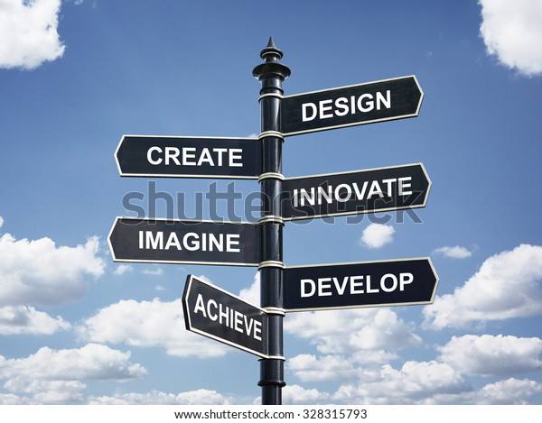 Design Create Innovate Imagine Develop Achieve Stock Photo (Edit Now ...