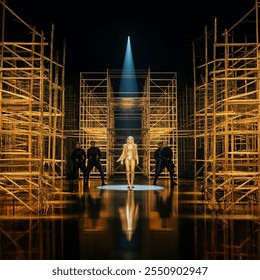 Design Dramatic Stage Performance Featuring Single AI-generated image ...