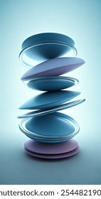 Design Layered Vertical Structure Soft Rounded AI-generated image ...