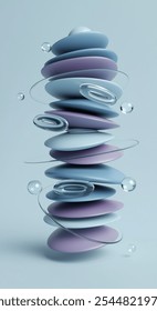 Design Layered Vertical Structure Soft Rounded AI-generated image ...