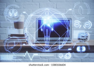 Desktop Computer Background Education Theme Drawing Stock Photo 1580106604 | Shutterstock