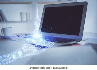 Desktop Computer Background Office Start Theme Stock Photo 1686338875 ...