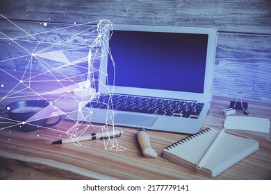 Desktop Computer Background Office Start Theme Stock Photo 2177779141 ...