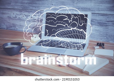 Desktop Computer Background Office Start Theme Stock Photo 2190151053 ...