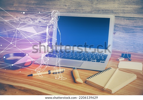 Desktop Computer Background Office Start Theme Stock Photo 2206139629 ...