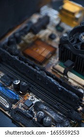 Desktop Computer Burned Damage After Fire Stock Photo 1635264646 ...