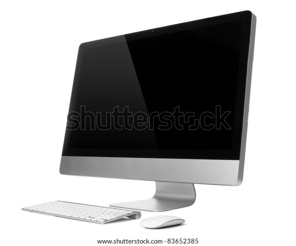 Computadora de escritorio con teclado y ratón inalámbricos