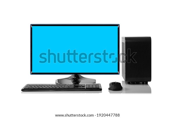 Desktop Personal Computer Isolated On White Stock Photo (Edit Now ...