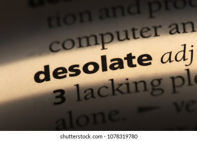 Desolate Word Dictionary Desolate Concept Stock Photo 1078319780 ...