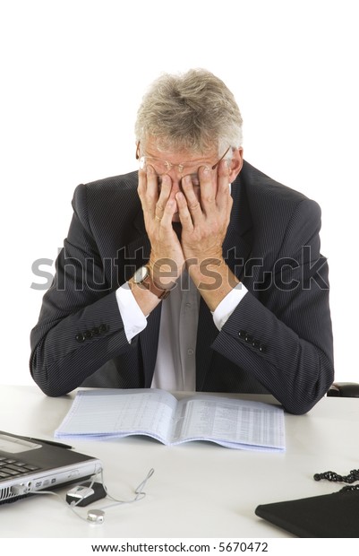 Despairingly Manager Crying Office Stock Photo 5670472 | Shutterstock