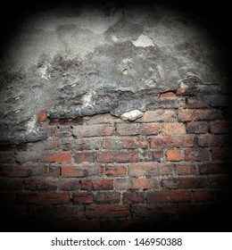 Destroyed Brick Wall Texture Background Stock Photo 146950388 ...