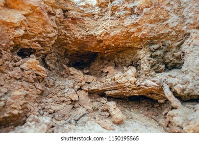 Destroyed Ground Surface Texture Soil Landslide Stock Photo 1150195565 ...