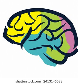 Detailed Representation Brain Split Into Right AI 생성 이미지 2413145839 ...
