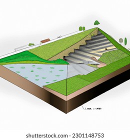 Diagram Explaining How Permeable Paving Works AI-generated image ...