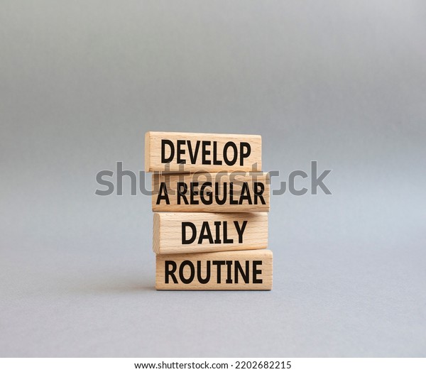 Develop Regular Daily Routine Symbol Concept Stock Photo 2202682215 ...