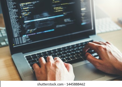 Developing Programmer Development Website Design Coding Stock Photo ...