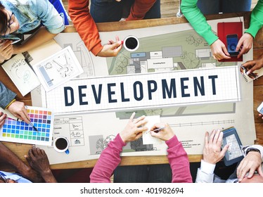 Development Blueprint Project Layout Concept Stock Photo 401982694 ...