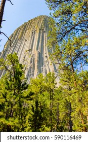Devils Tower National Monument Geological Landform Stock Photo ...