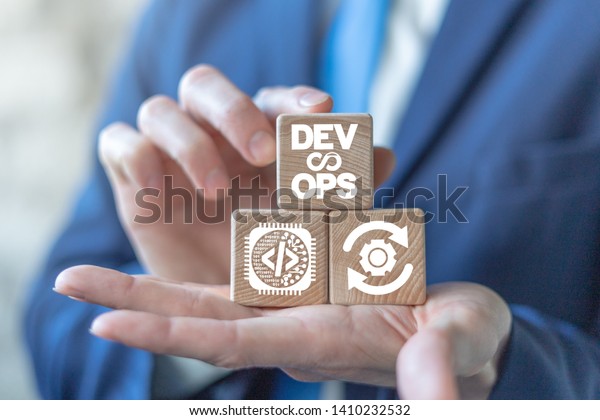 Devops Agile Software Development Operations Concept Stock Photo ...