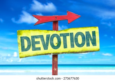 Devotion Sign Beach Background Stock Photo (Edit Now) 273677630