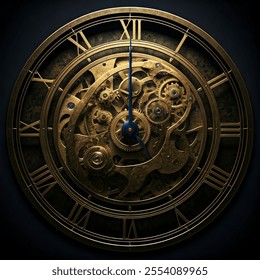 Dial Ancient Magical Giant Clock Without — изображение, созданное ИИ ...