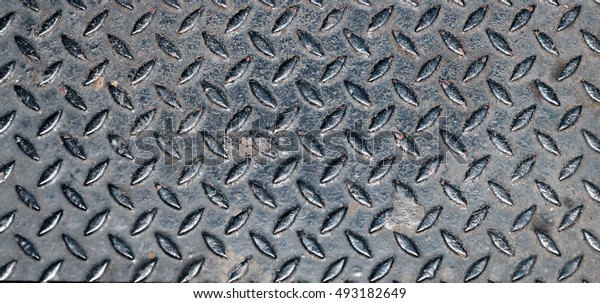 Diamond Pattern Metal Sheet Background Texture Stock Photo 493182649 ...
