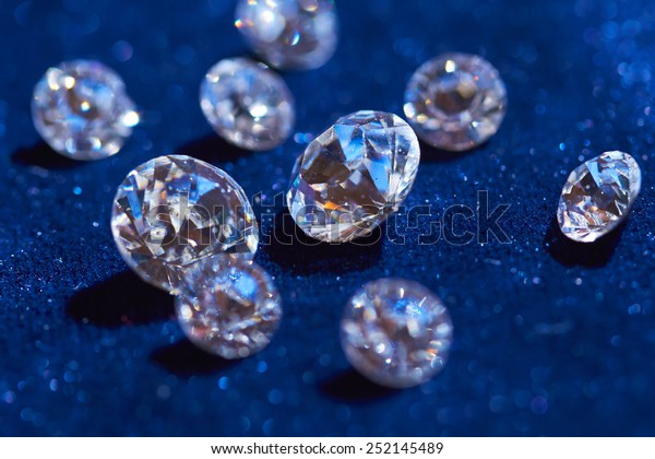 Diamonds On Blue Background Stock Photo 252145489 | Shutterstock