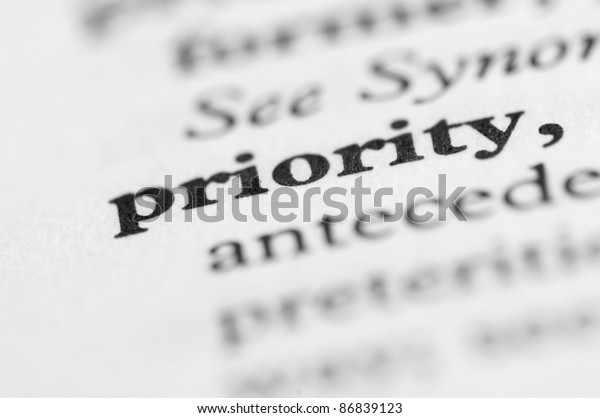 Dictionary Series Priority Stock Photo 86839123 | Shutterstock