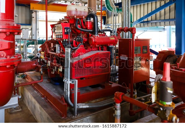 Diesel Engine Driven Fire Pump Fire Stock Photo (Edit Now) 1615887172