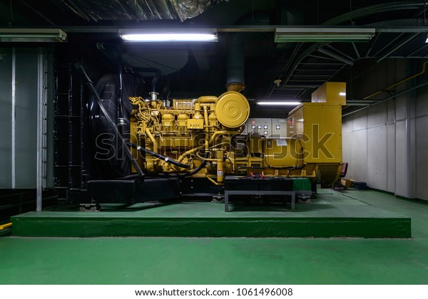 Diesel Engine Driven Generator Basement Stock Photo (Edit Now) 1061496008