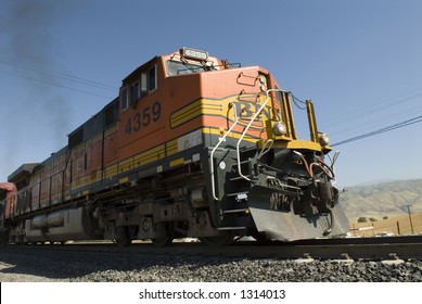 Dieselelectric Engine Pulling Freight Train Stock Photo 1314013 ...