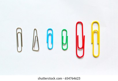 Difference Type Paper Clips Isolated On Stock Photo (Edit Now) 654764623