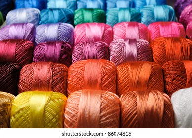 Different Color Threads On Rows Store Stock Photo (Edit Now) 86074816