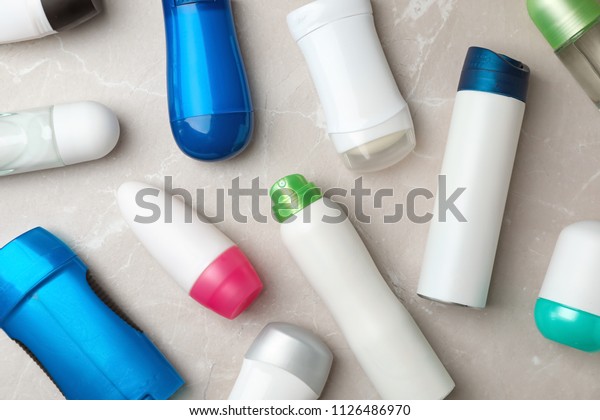 Different Deodorants On Light Background Top Stock Photo (Edit Now ...