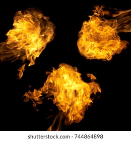 Different Fire Flames Set Stock Photo 744864898 | Shutterstock