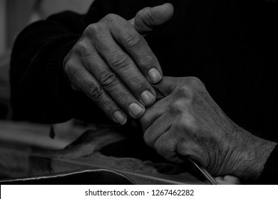 Different Hands Workers Using Different Tools Stock Photo 1267462282 ...