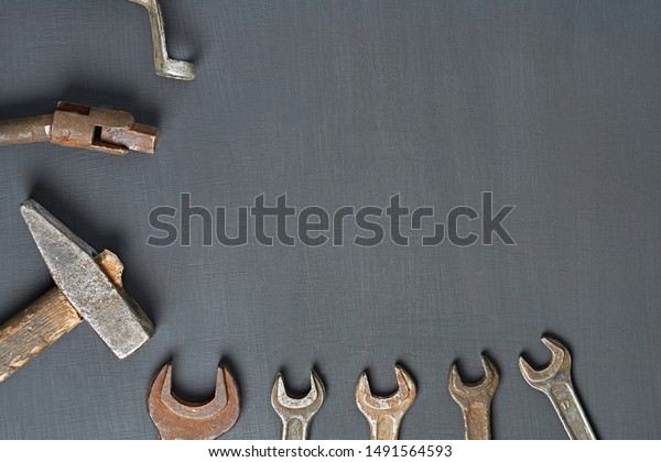 Different Old Rusty Messy Tools Lies Stock Photo 1491564593 | Shutterstock